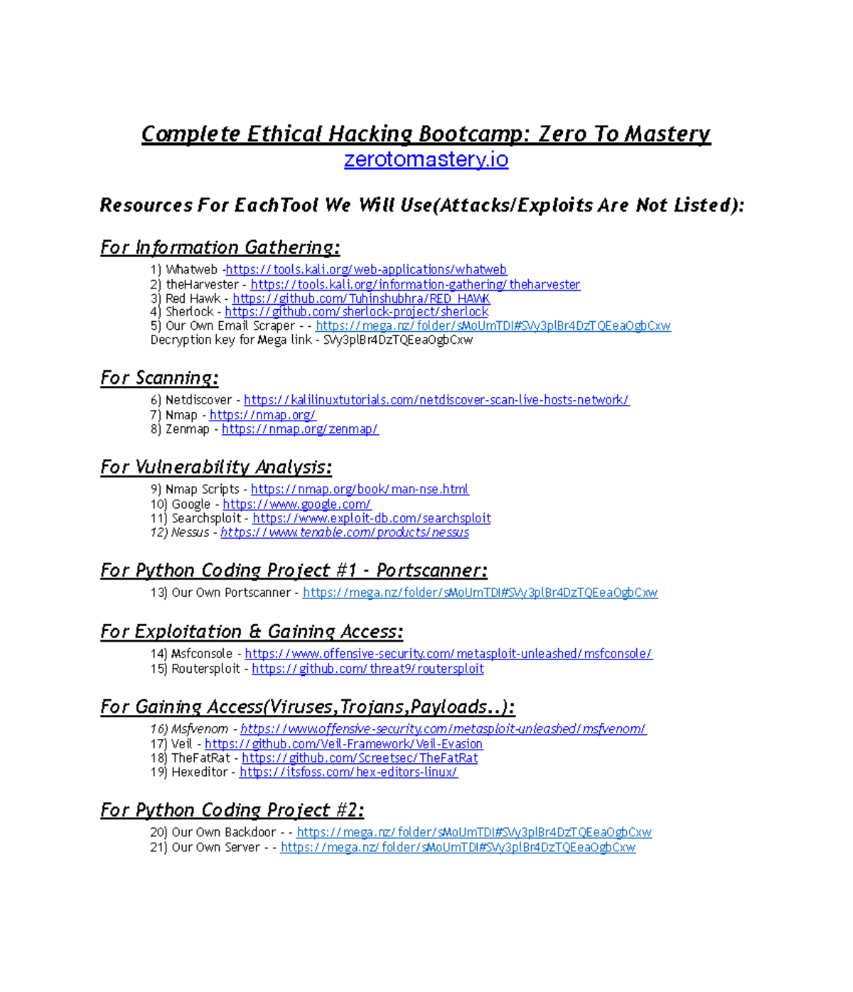 005 zerotomastery - ayuda - Complete Ethical Hacking Bootcamp: Zero To ...