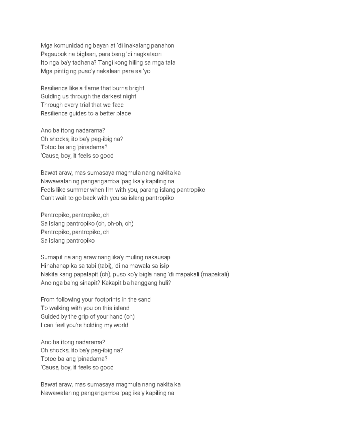 Sayawit - Mga komunidad ng bayan at 'di inakalang panahon Pagsubok na ...