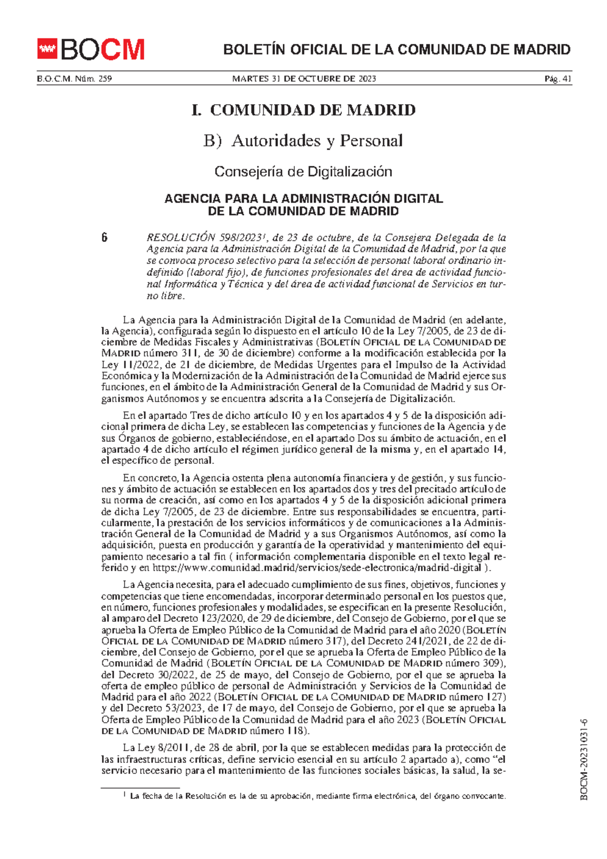 BOCM-20231031-6 - B.O.C. Núm. 259 MARTES 31 DE OCTUBRE DE 2023 Pág. 41 ...