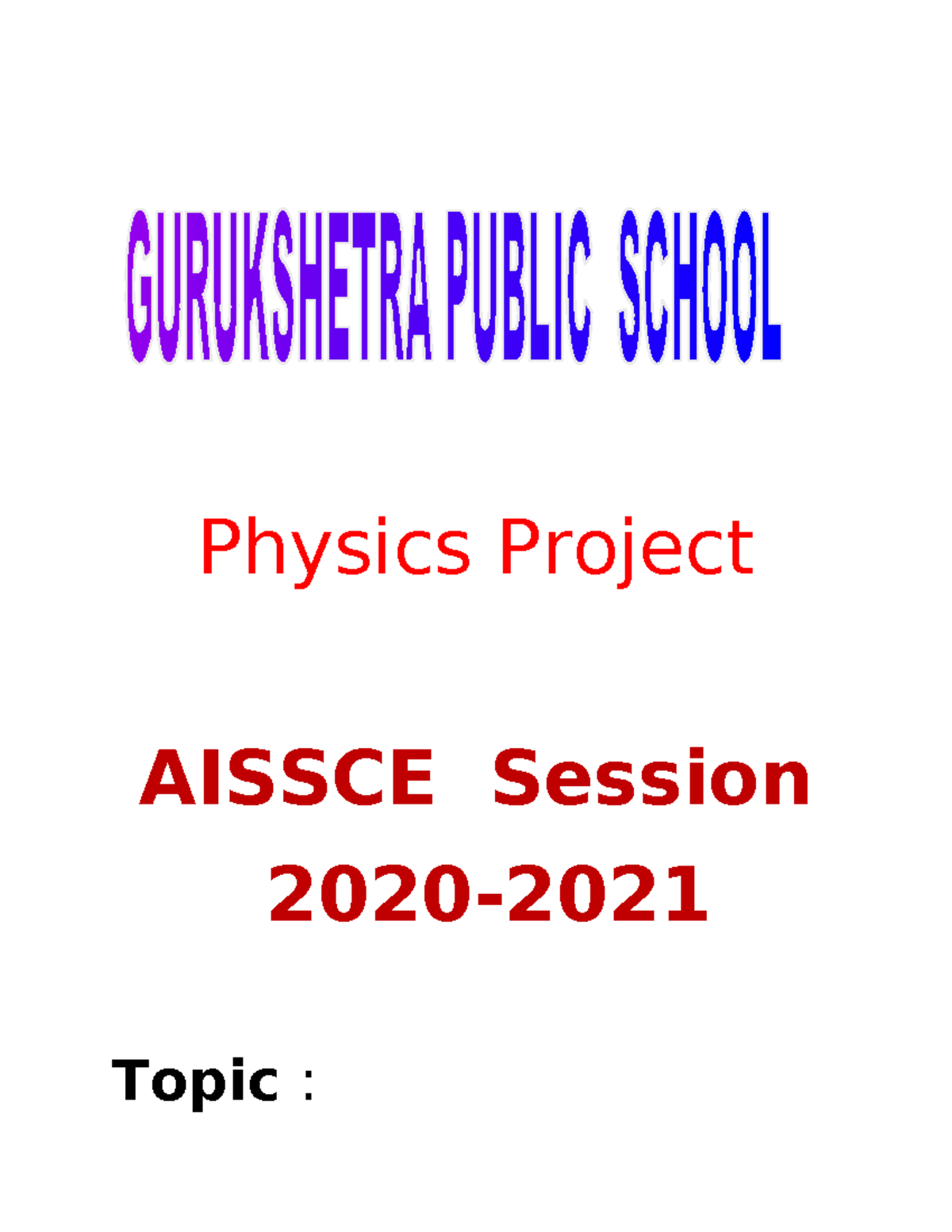 Self inductance - Physics Project AISSCE Session 2020- Topic : To study ...