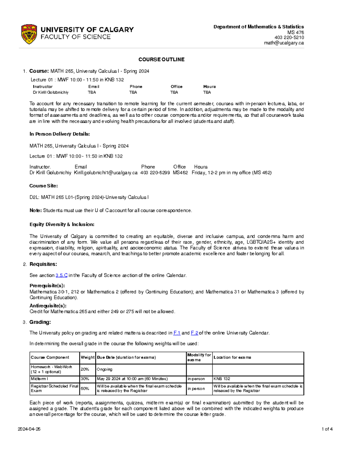MATH265 P2024 LEC1 outline - Department of Mathematics & Statistics MS ...