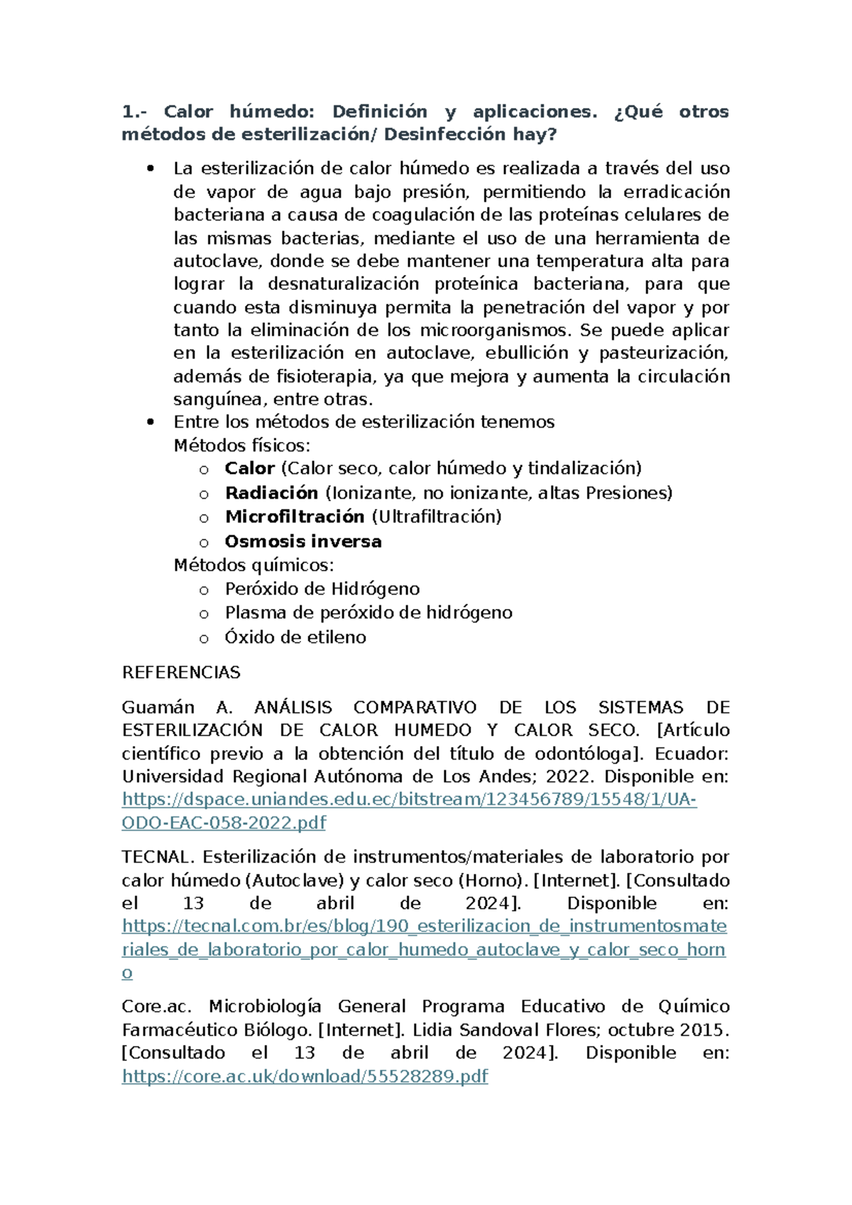 Mecanismos - Calor húmedo Fundamento de la coloración Gram - 1.- Calor ...