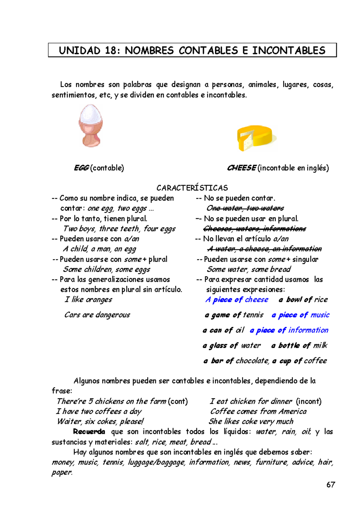 Contable Y Incontable - excelente - - Studocu