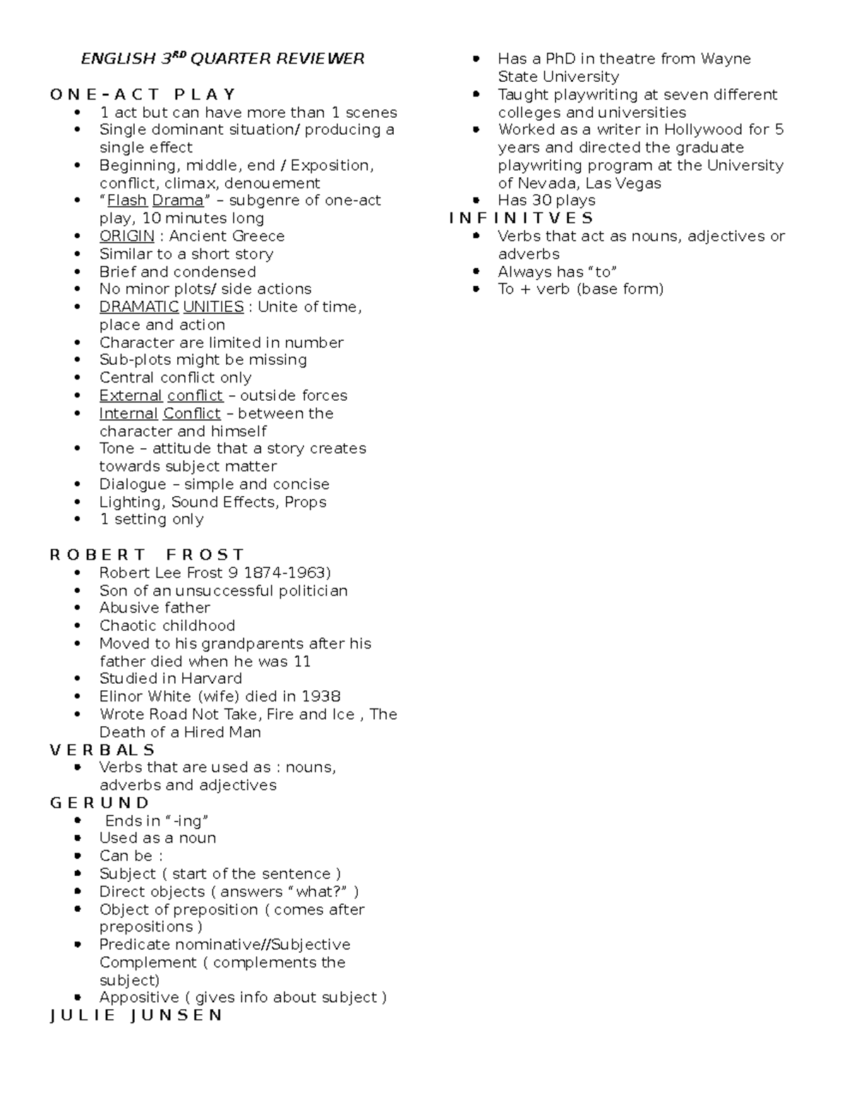English 3RD Quarter Reviewer - Structure of English - La Salle - Dasma ...