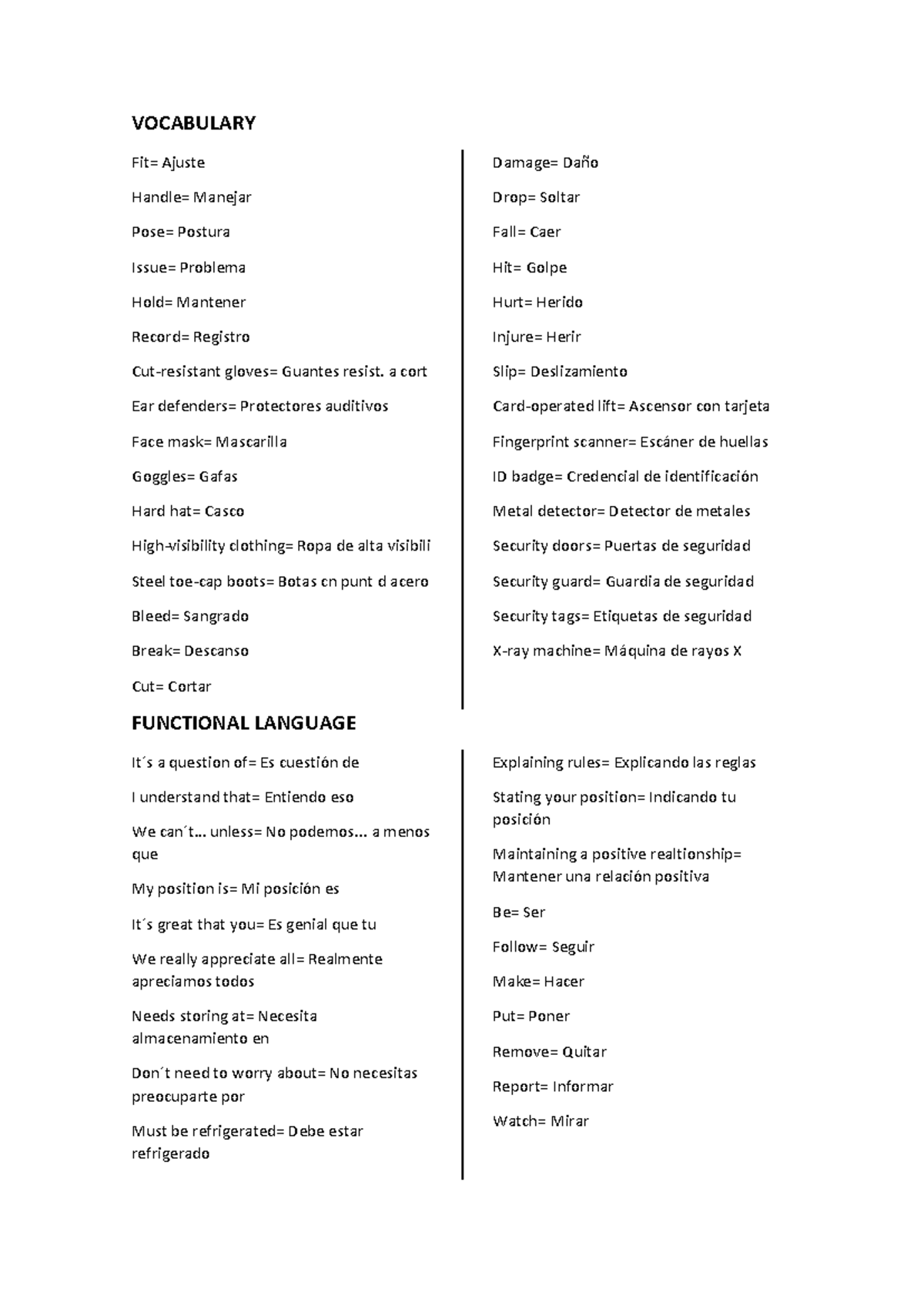 TEMA 6 Ingles - ................................ - VOCABULARY Fit ...