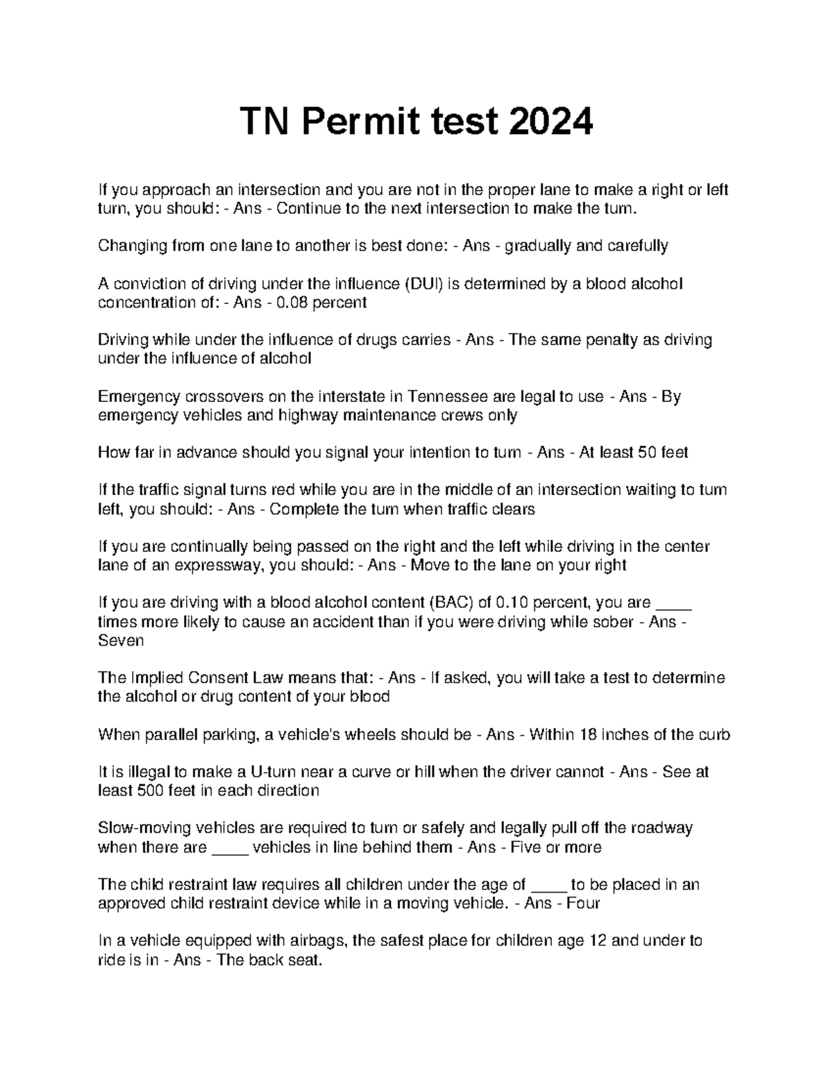 APEA Pre-Predictor Test Questions and Answers with Rationales 2 - TN ...