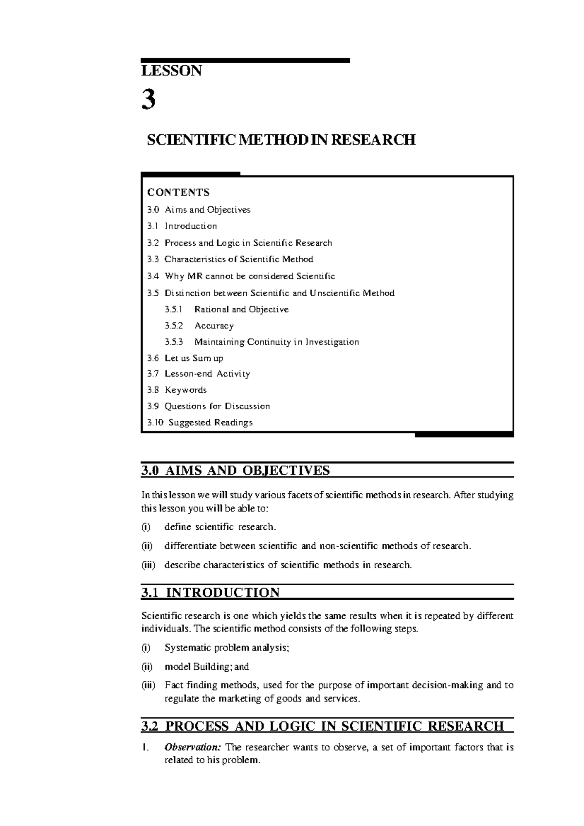 Reasearch Methods for Management Lesson-03 - Research Methods for ...
