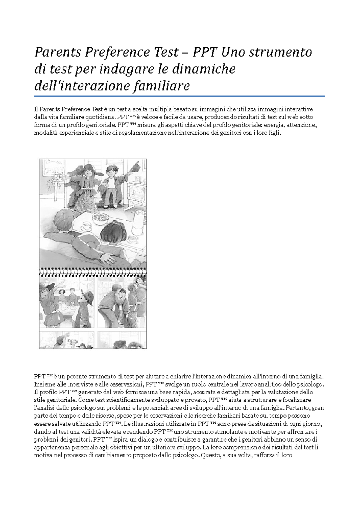 Articolo Tradotto Parents Preference Test - Parents Preference Test ...