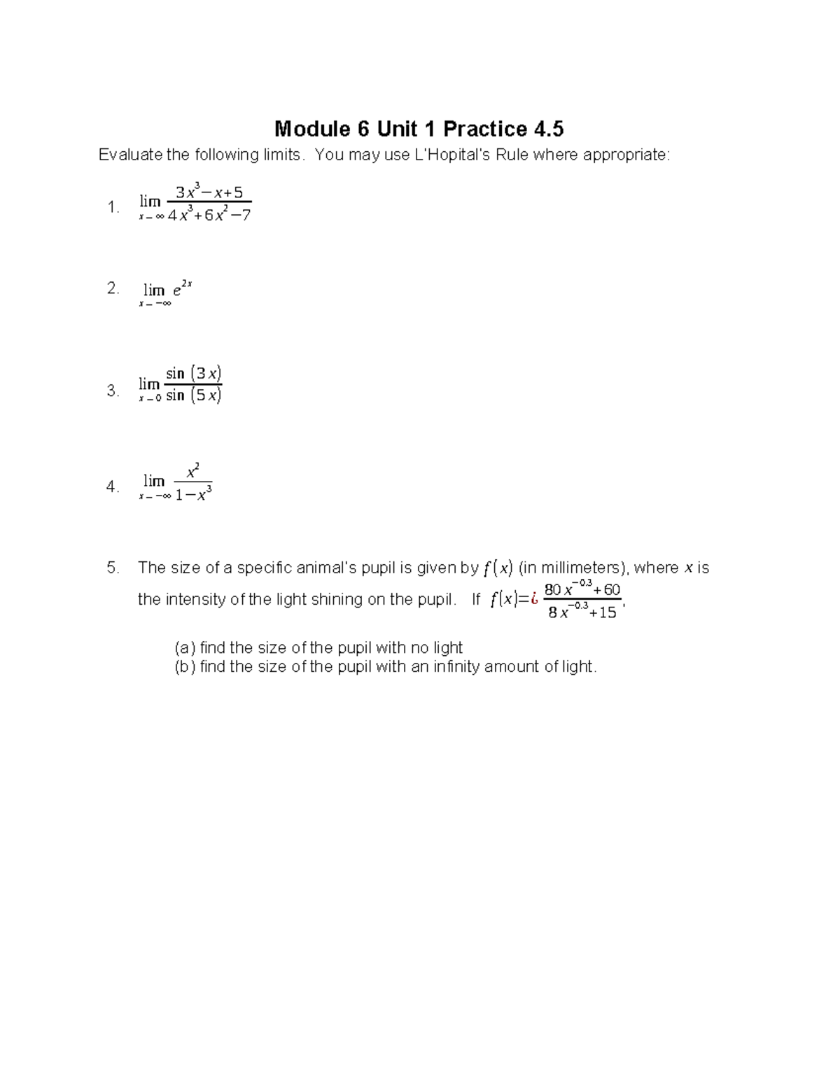 MTH191 Module 6 Unit 1 Practice 4 - Module 6 Unit 1 Practice 4 ...