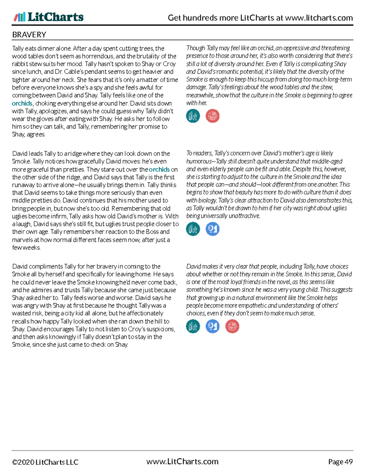 Uglies-Lit Chart 49 - The document concludes with a final set of 10 ...