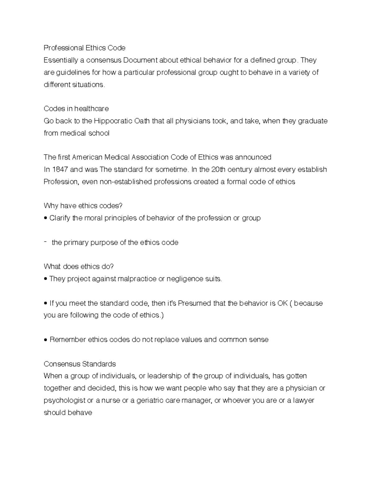 Sts432 6 - STS 432 study guide - Professional Ethics Code Essentially a ...