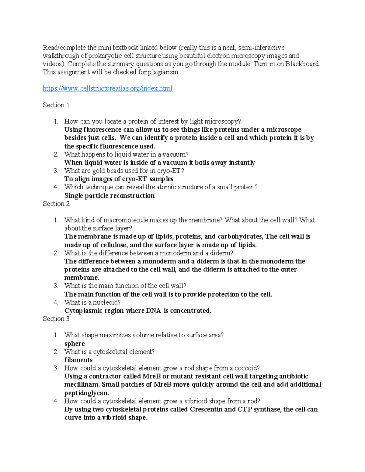 Atlas of Bacterial and Archaeal Cell Structure - Read/complete the mini ...