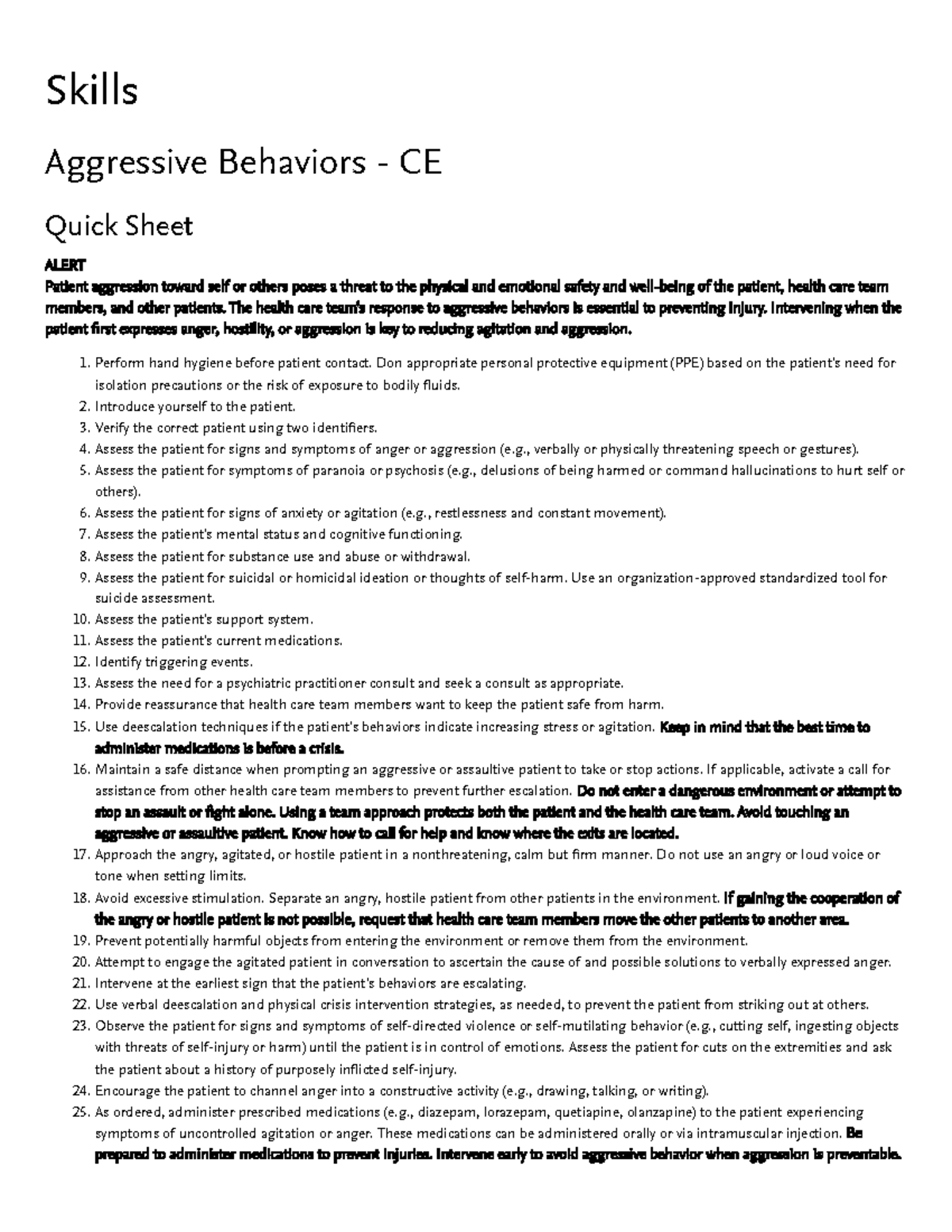 Aggressive Behaviors - Skills for fundamentals - Skills Aggressive ...