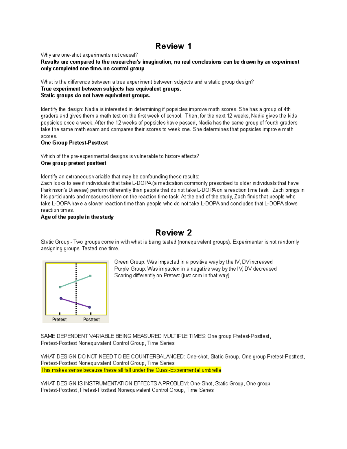 Reviews for exam 3 - These go into more detail and give examples of the ...