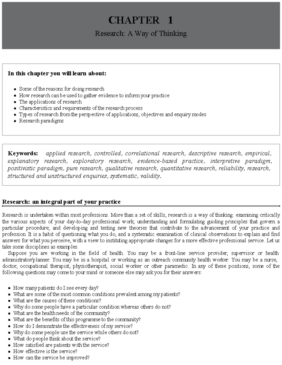 Ch 1 to 6 Research Methodology - Kumar, Dr Ranjit - CHAPTER 1 Research ...