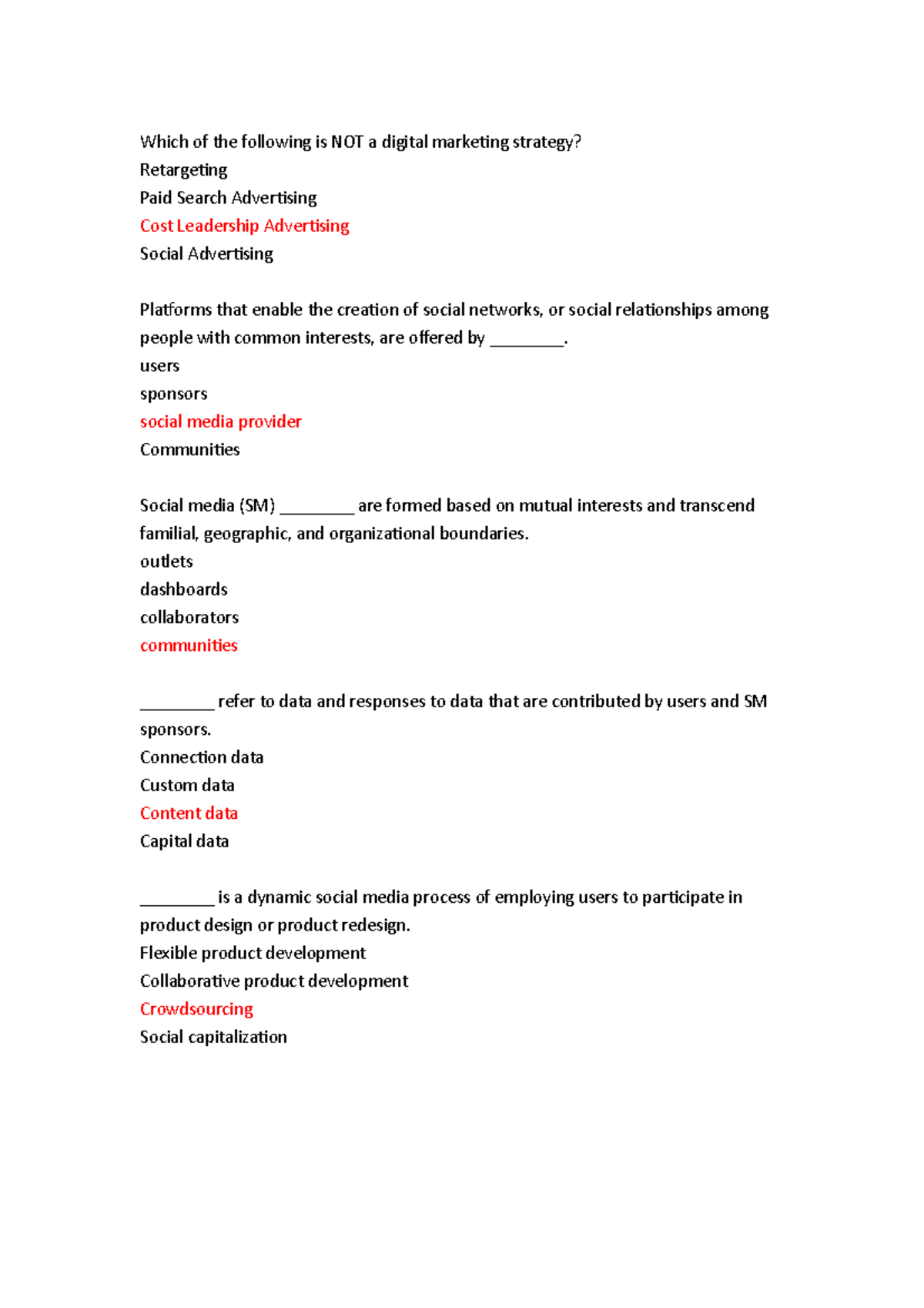 Week 9 Quiz - Bi weekly quiz 9 - Which of the following is NOT a ...