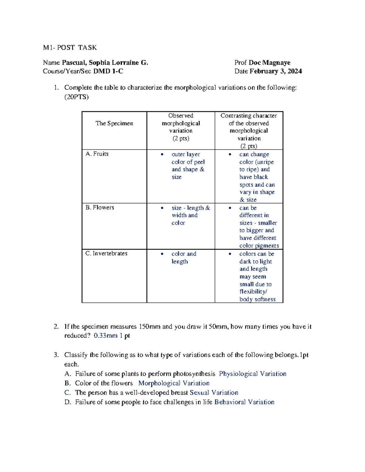 Module 1 - POST TASK - M1- POST TASK Name Pascual, Sophia Lorraine G ...
