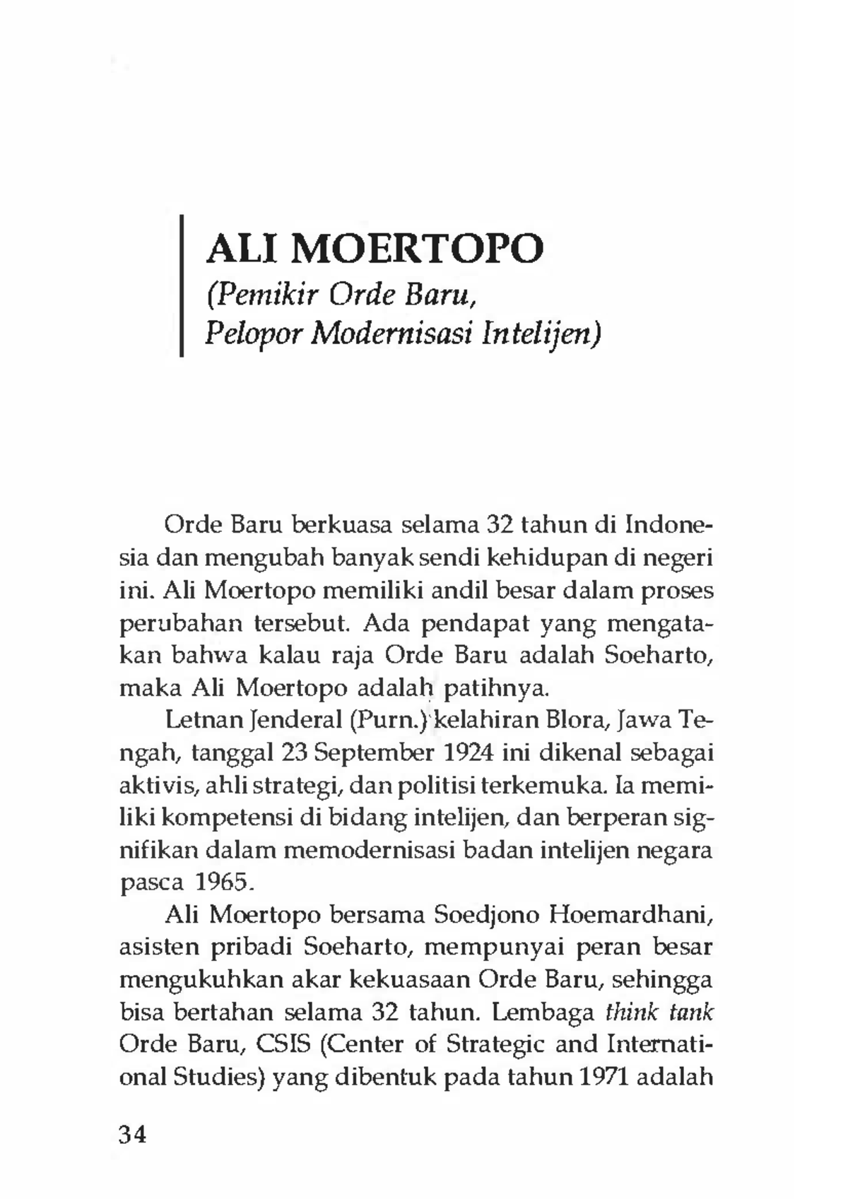 Ali Moertopo - ALI MOERTOPO (Pemikir Orde Baru, Pelopor Modernisasi ...