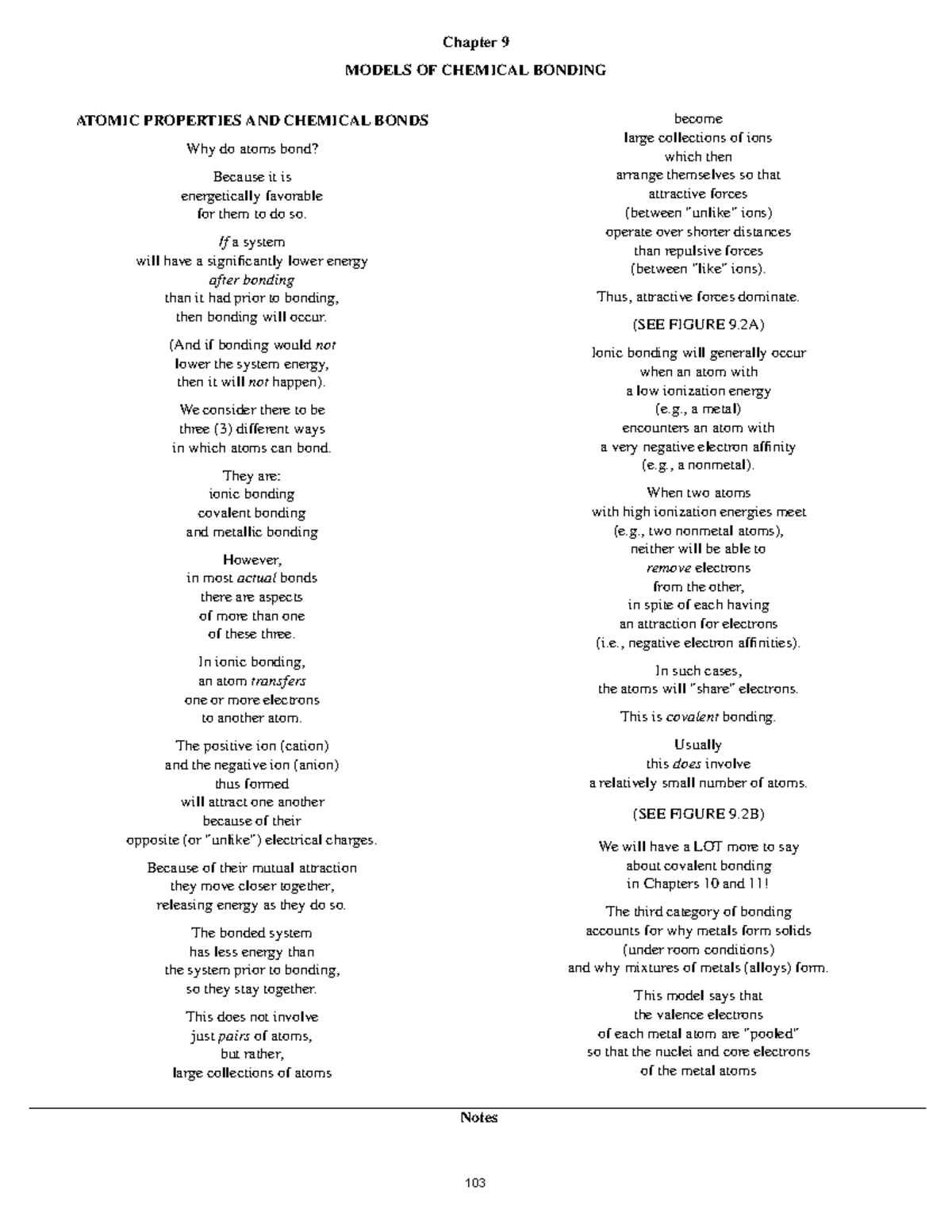 Fall2022Chap9notes - Practice for chapter nine - Chapter 9 MODELS OF ...