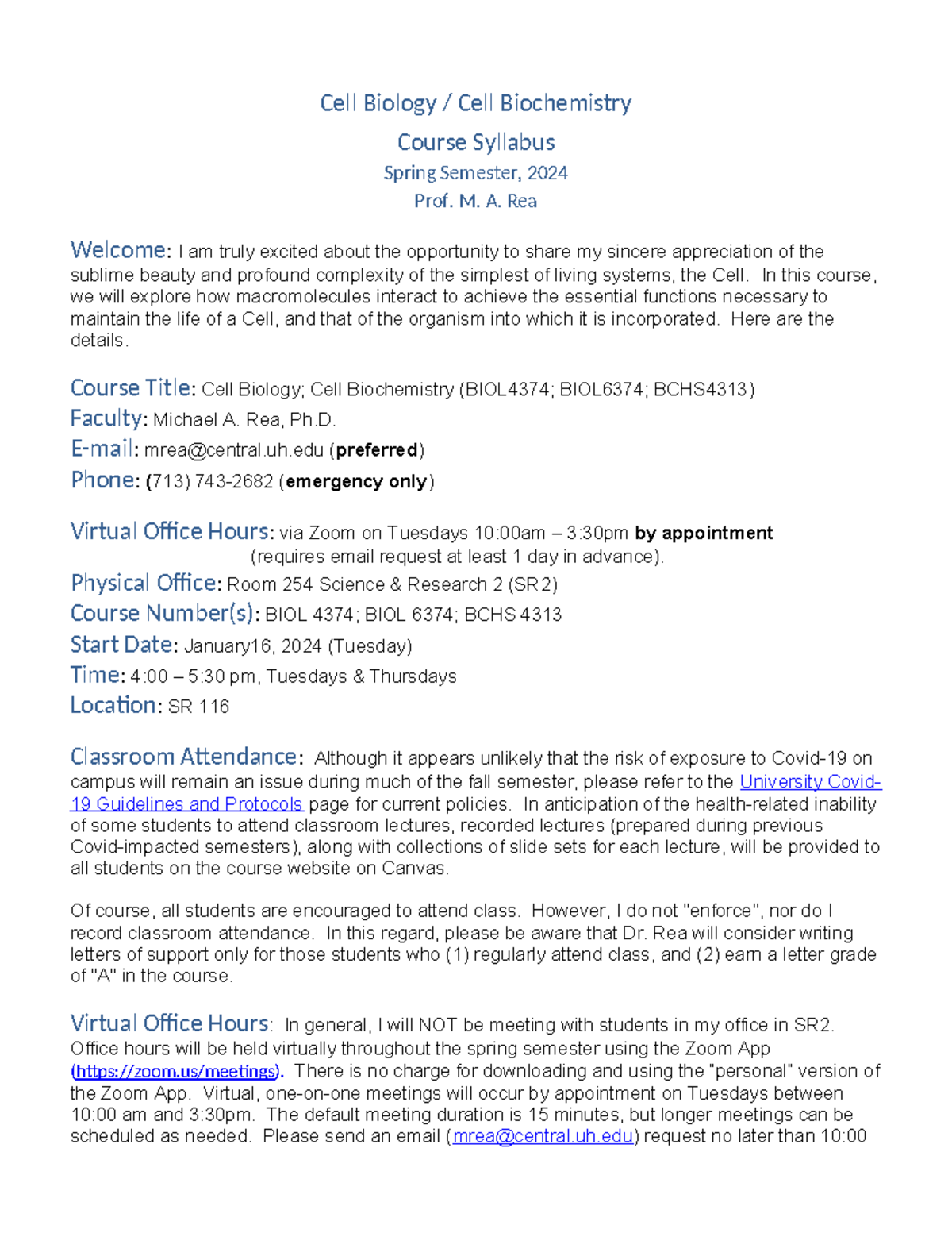 2024S Cell Biology Syllabus (Rev 1-22) (RO) - Tagged - Cell Biology ...