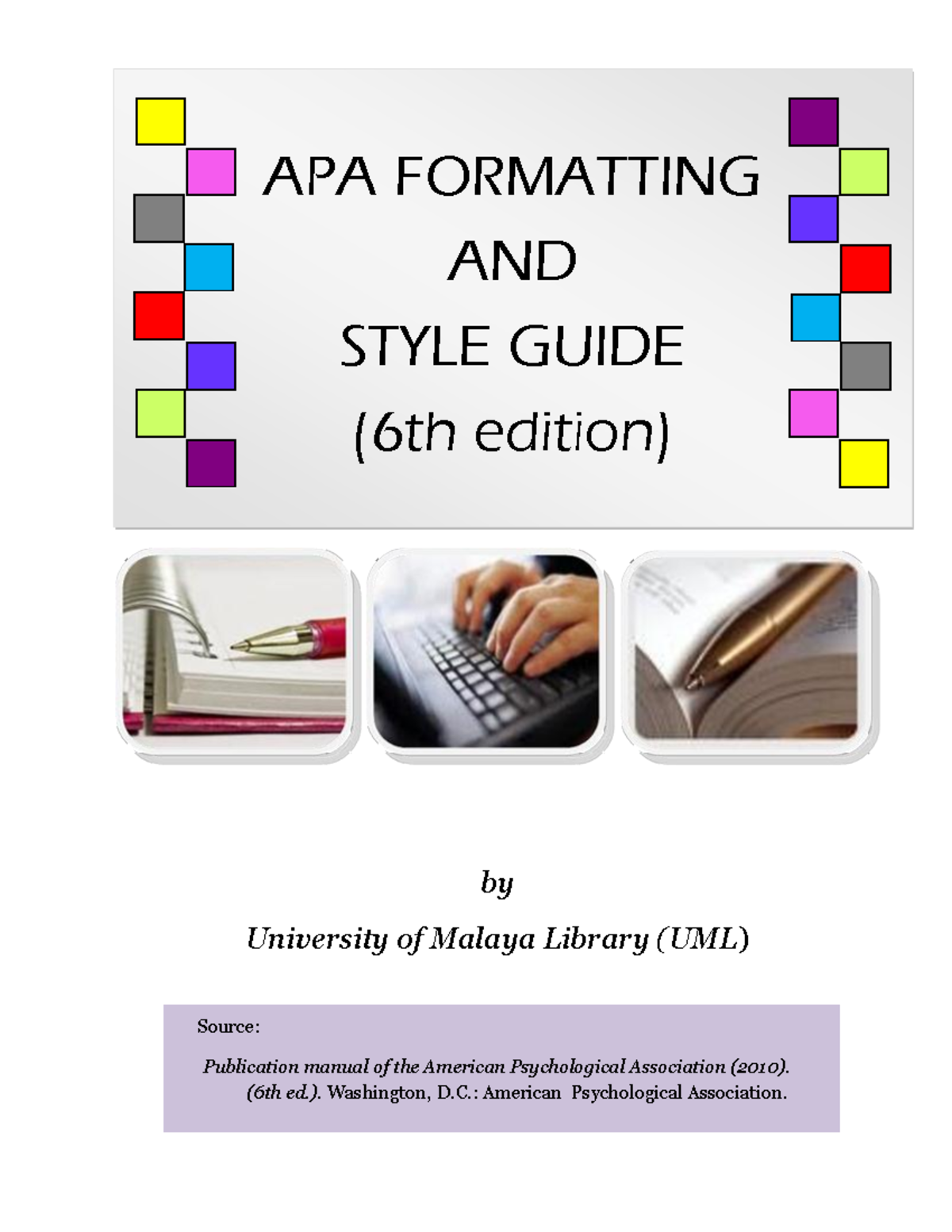 APA-Guide 6th edition - APA- Guide - by University of Malaya Library ...