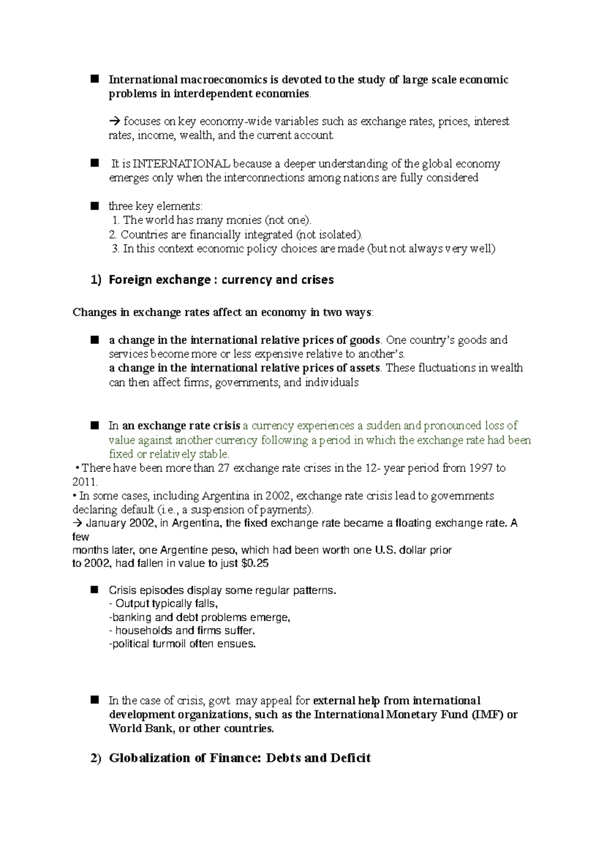 IF lecture 01 - Introduction to International finance - International ...