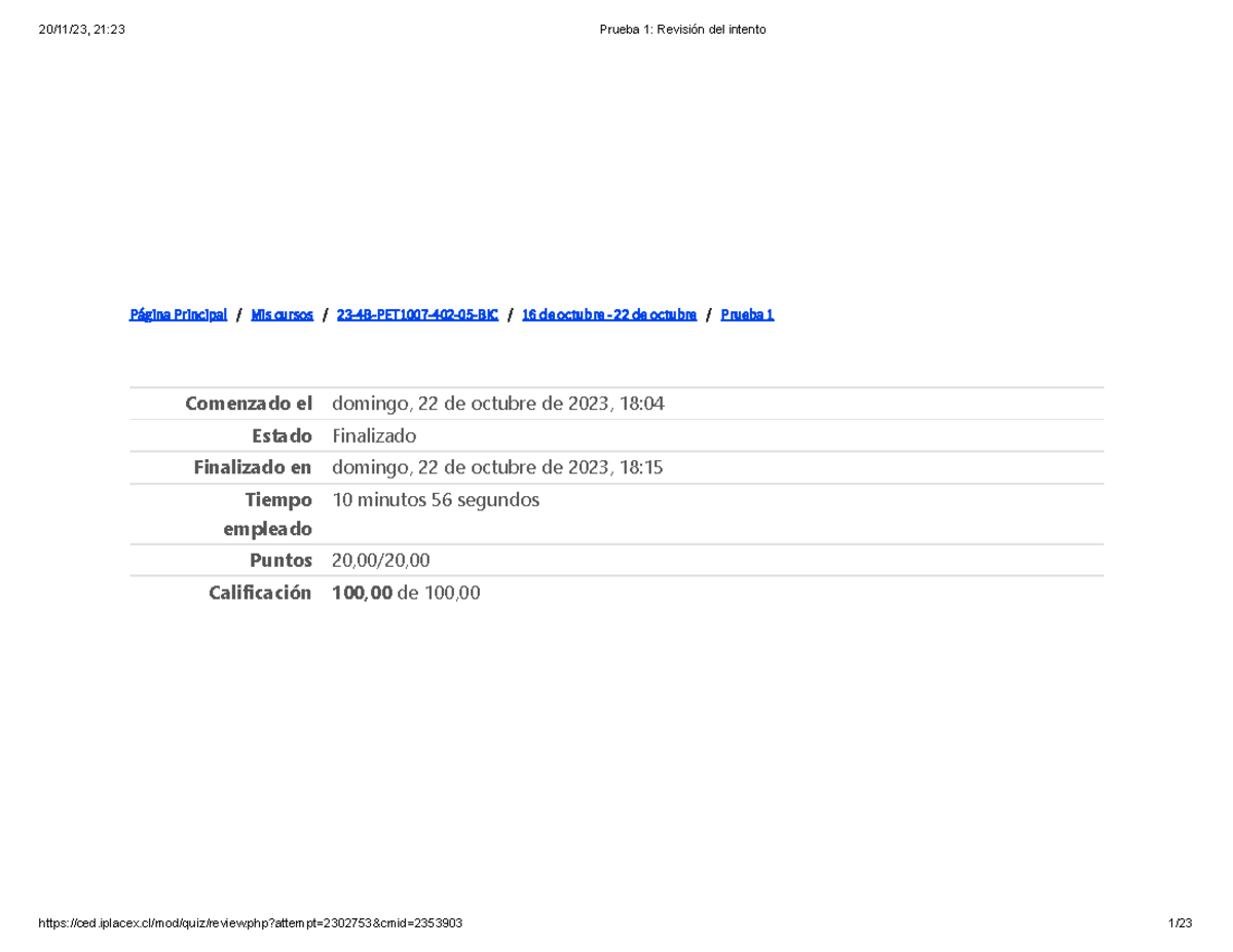 Etica 1 - sadasdasd - Página Principal / Mis cursos / 23-4B-PET1007-402 ...