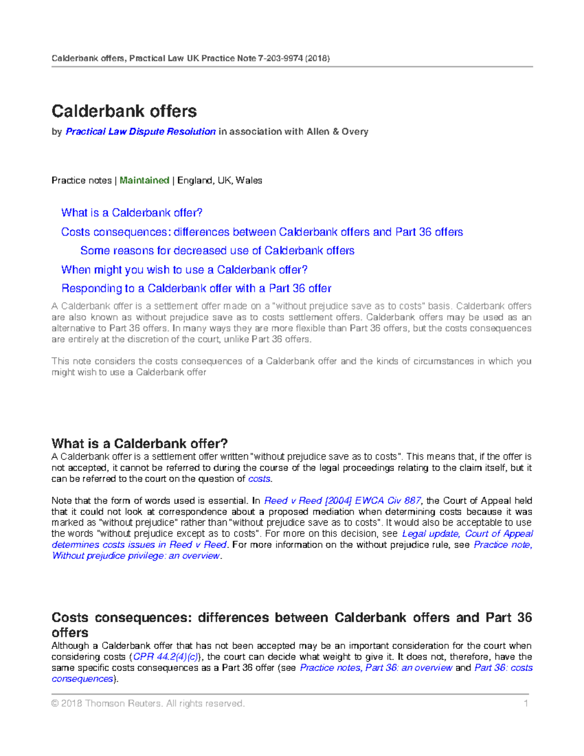 1. Calderbank offers - Calderbank offers are also known as without ...