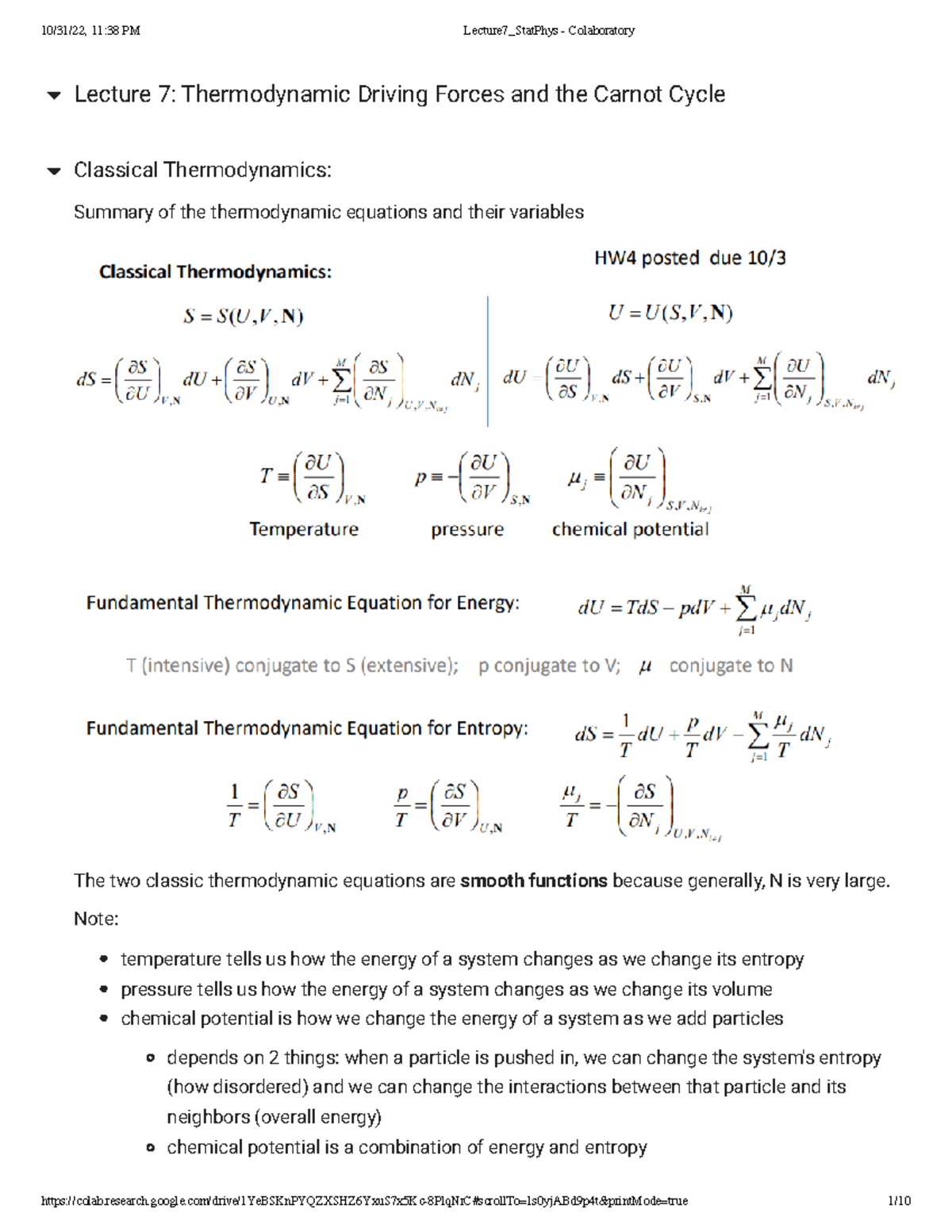 Lecture 7 Stat Phys - Colaboratory - Lecture 7: Thermodynamic Driving ...