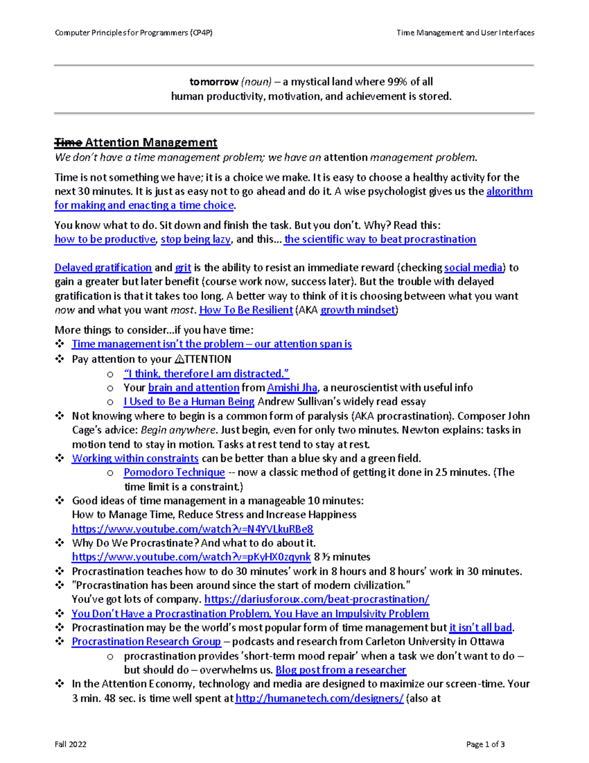 CP4P UI-Time Mgmt Activity Instructions - Computer Principles for ...