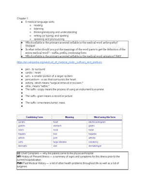Medical term lesson 2 - emt - Medical Terminology Lesson Plan Reinforce ...