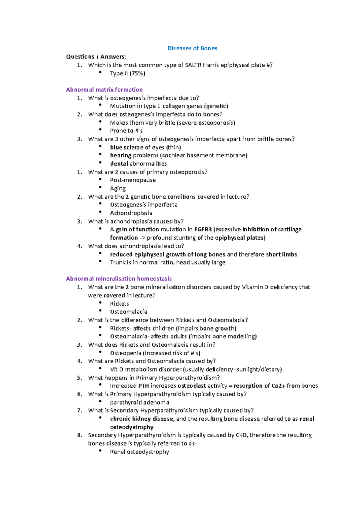 Diseases of Bones - Clinical science, pathology - Diseases of Bones ...