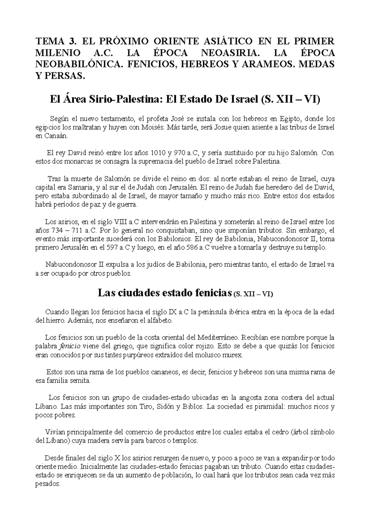 Tema 3 - Profesor Anthony Melero - TEMA 3. EL PRÓXIMO ORIENTE ASIÁTICO ...