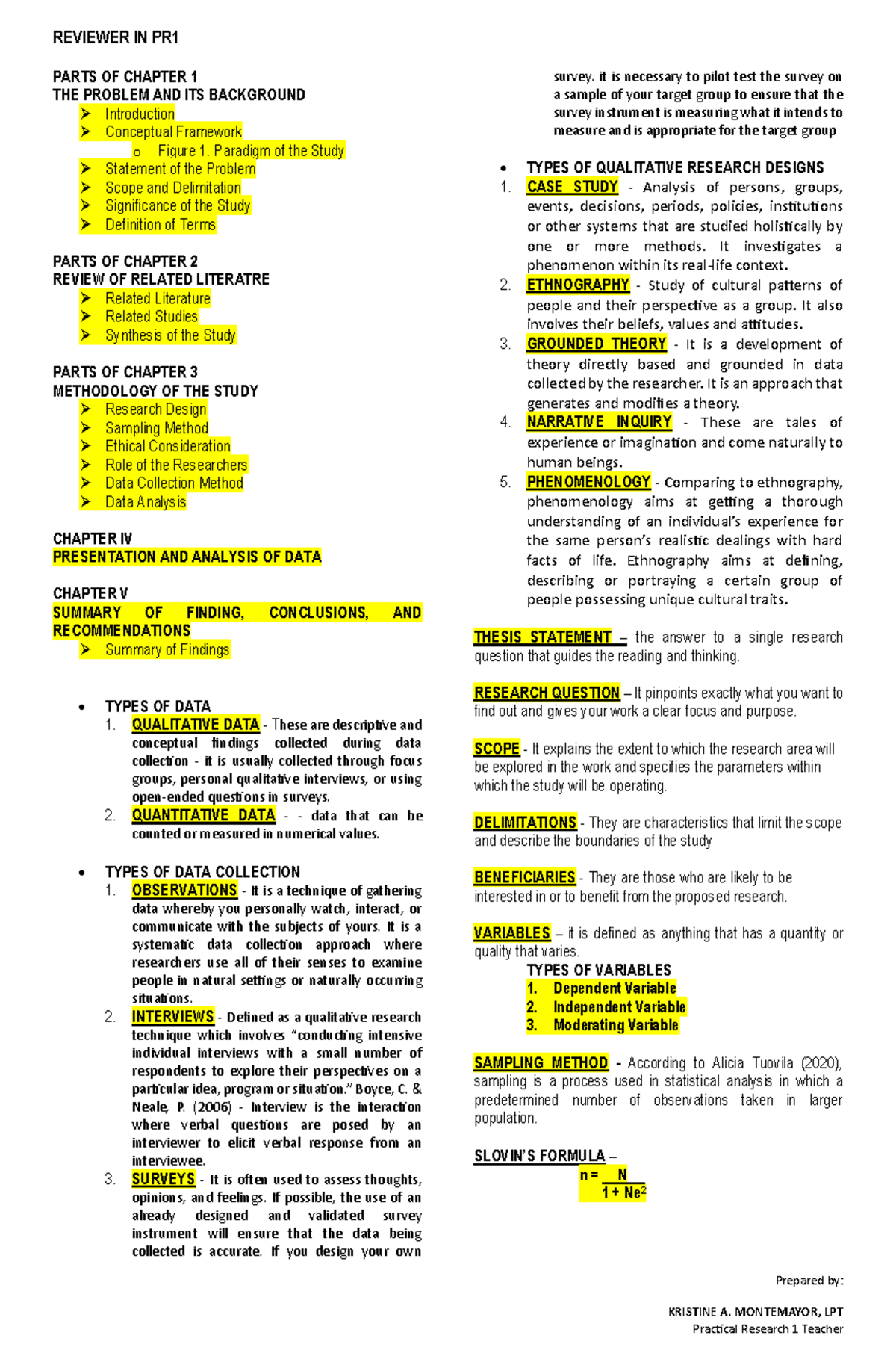 Reviewer-IN-PR1 - REVIEWER IN PR Prepared by: KRISTINE A. MONTEMAYOR ...