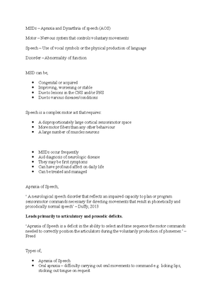 Dysarthria Speech Assessment and Characteristics - Diagnostic ...
