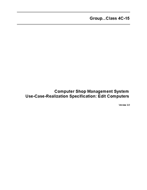 Tutorial 1 -SAD - tut - Tutorial 1: Review Object Oriented Programming concepts (*) You should ...