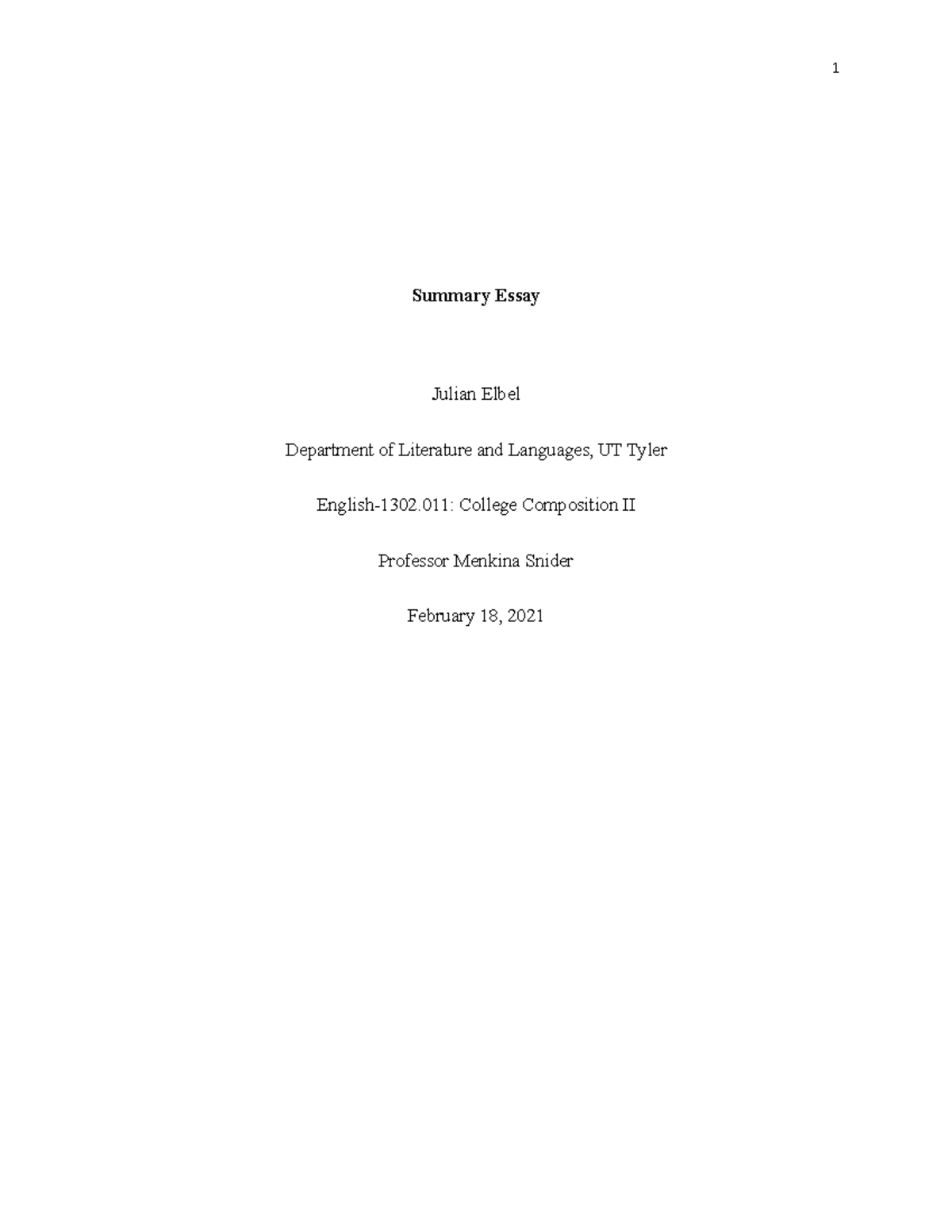 4st Source of free access - ENGL 3312 - UT Tyler - Studocu