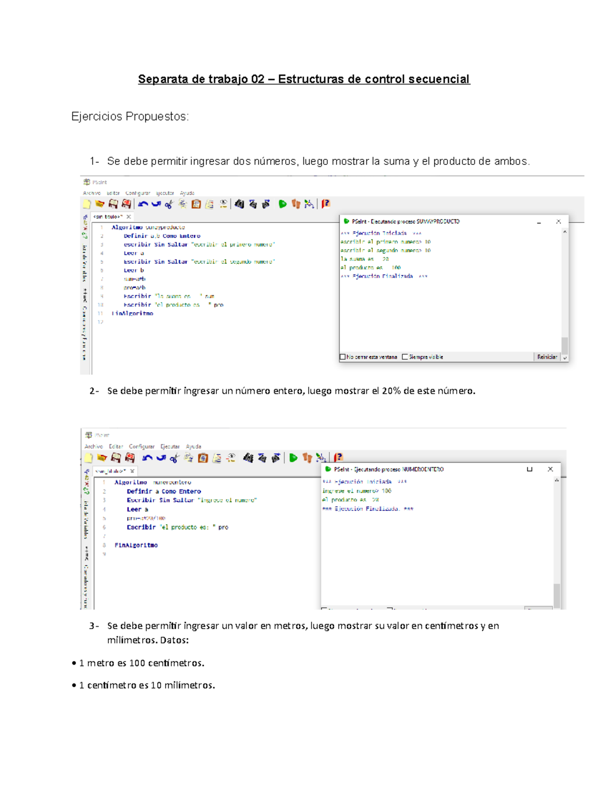 S03-Tarea 1 Ejercicios desarrollados - principios de algoritmos - UTP - Studocu