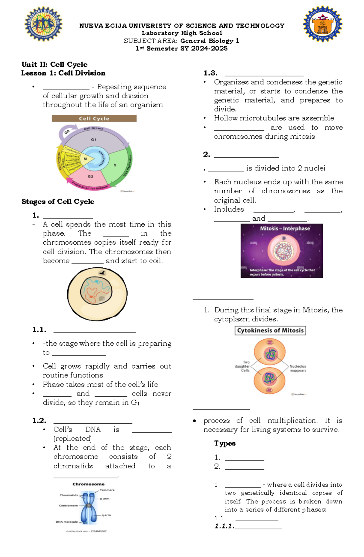 Lesson-6 Cell-Division LM - Laboratory High School SUBJECT AREA ...