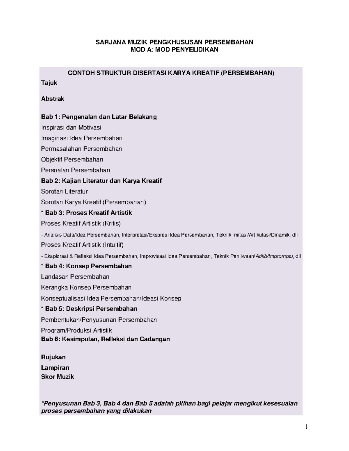 Garis Panduan Program Sarjana Muzik Pengkhususan Persembahan - SARJANA ...