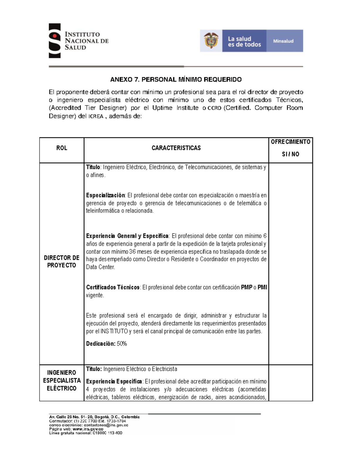 Anexo 7 - Personal Mínimo Requerido V Mayo26 2022 - ANEXO 7. PERSONAL ...