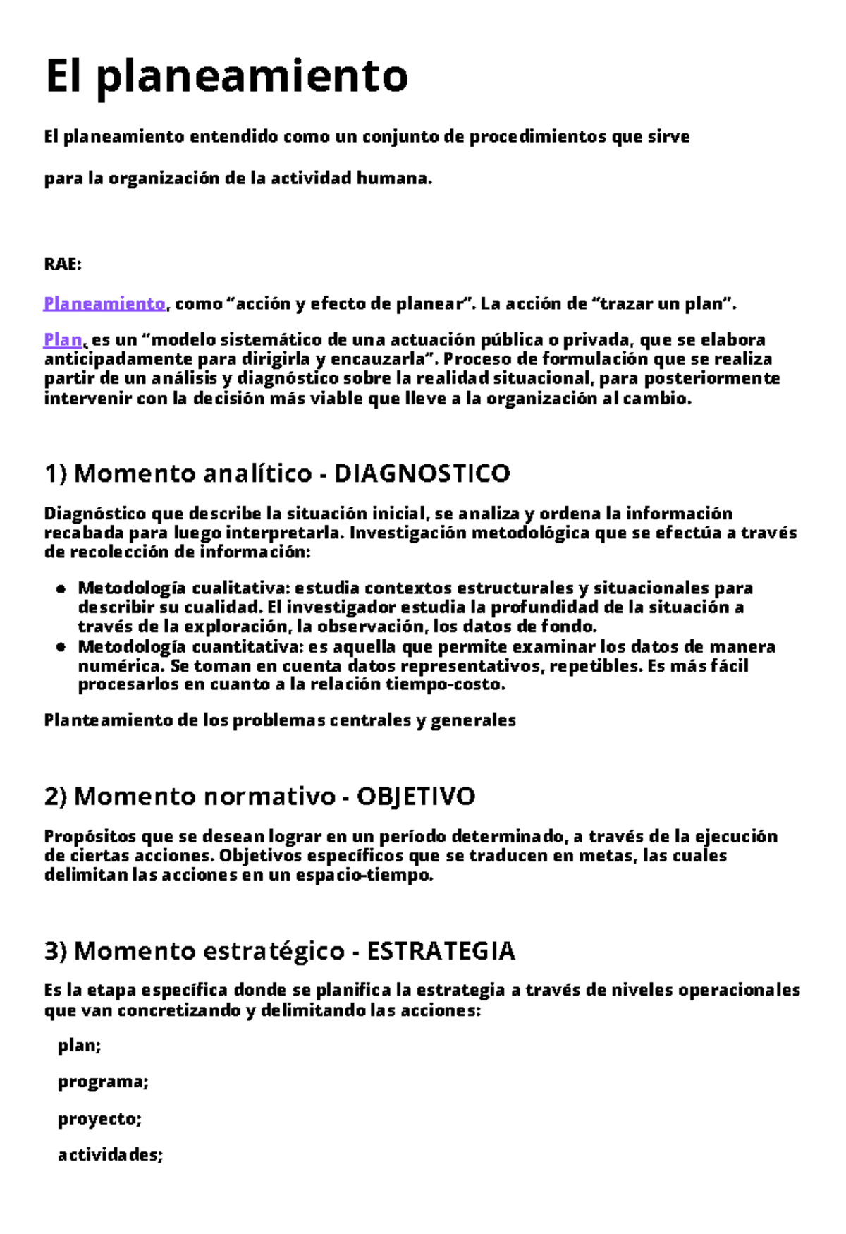 Planeamiento de la comunicación - El planeamiento El planeamiento ...