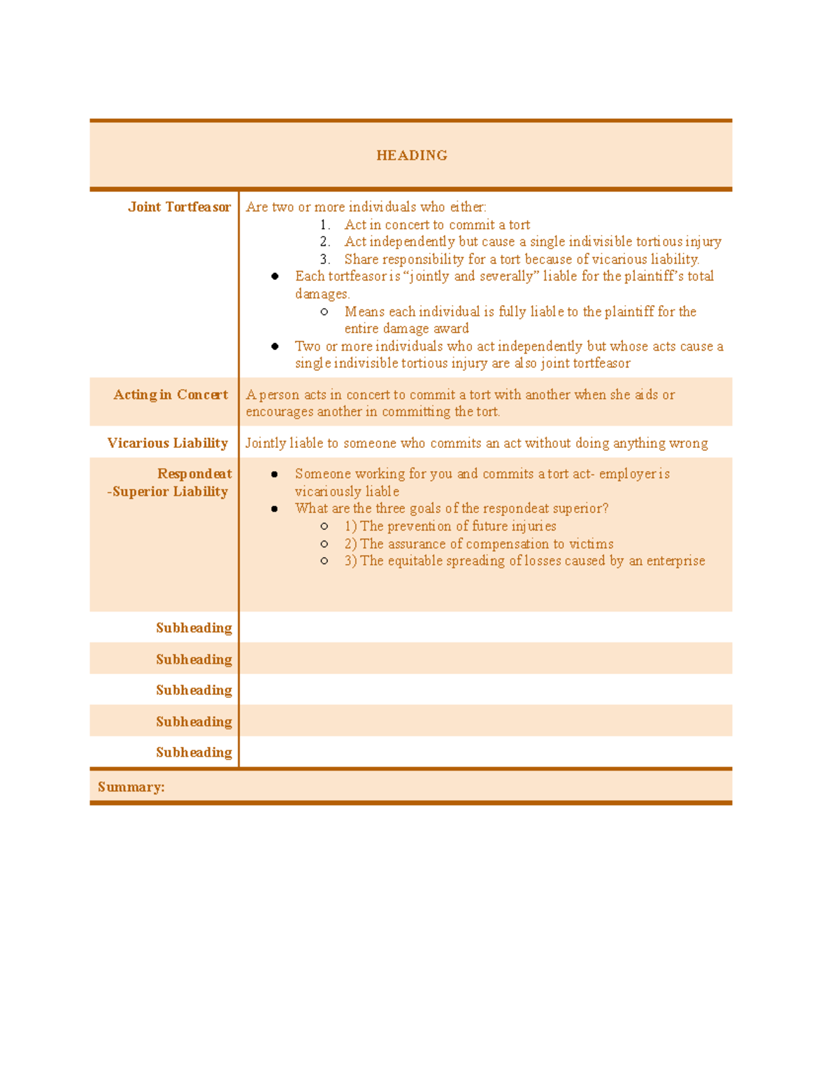 Week 4 - contracts 2 - HEADING Joint Tortfeasor Are two or more ...