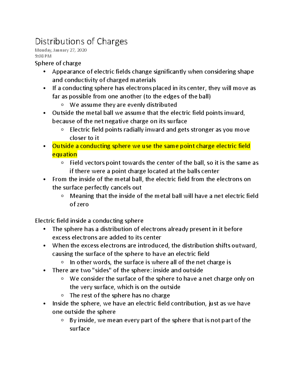 Moving Charges and Batteries Pt 1 - Distributions of Charges Monday ...