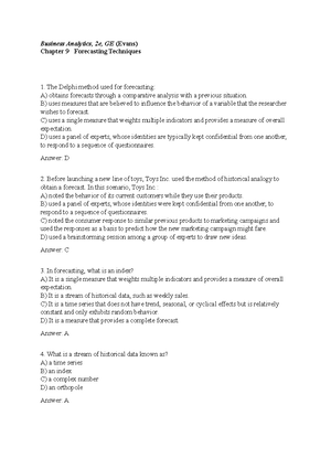 Business Statistics - Test bank - Basic Business Statistics Concepts ...