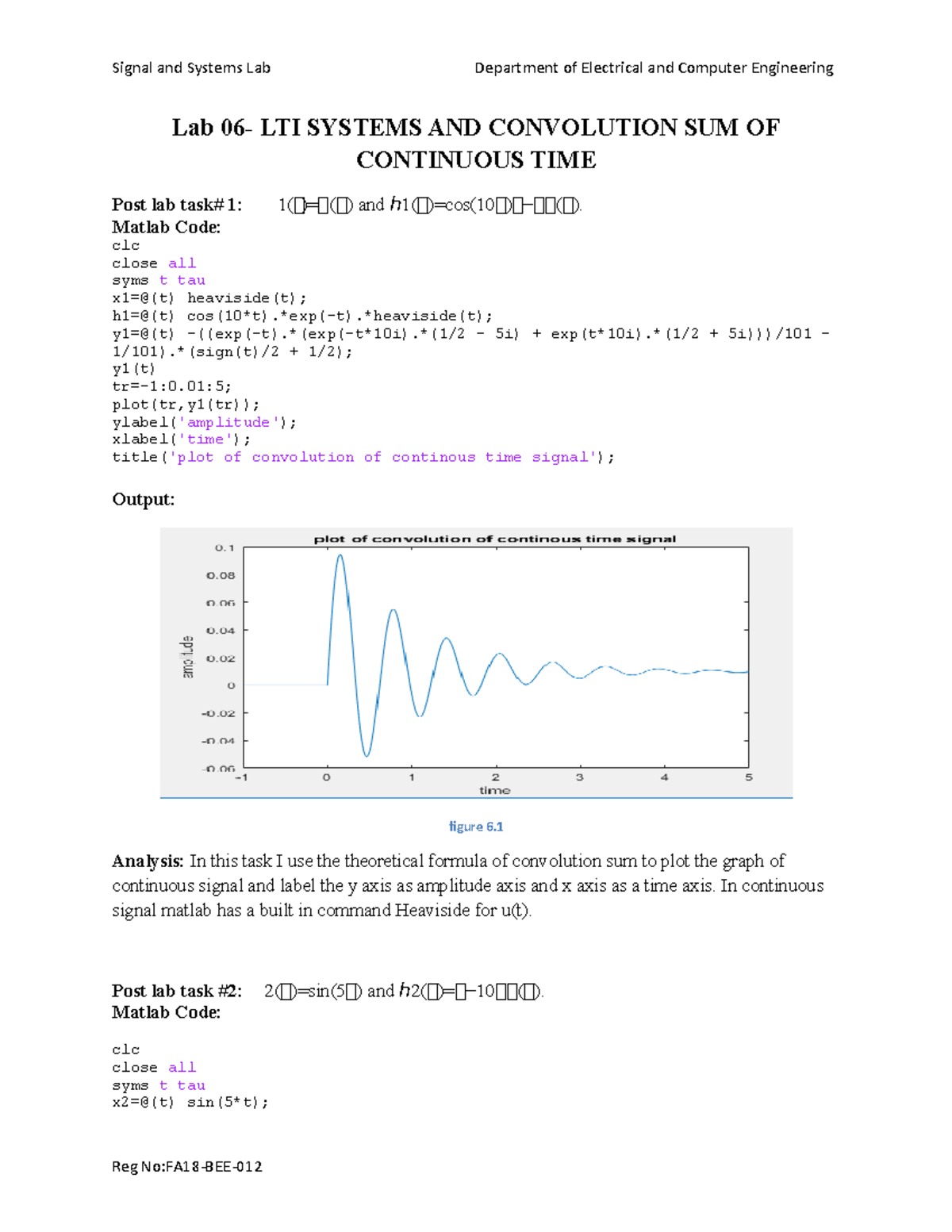 Lab 6 sns - S&S and MSI labs - Signal and Systems Lab Department of ...