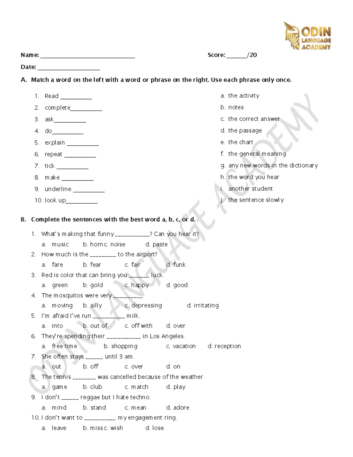 Quick Test Matching type and Multiple Choice Name quick-test-matching-type-and-multiple-choice-name