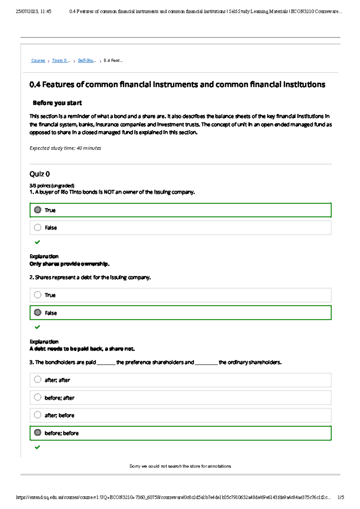 0.4 Features of common financial instruments and common financial ...
