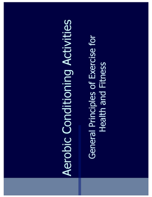 Lecture 2 cardiorespiratory - CardiorespiratoryFitness AEROBIC ...