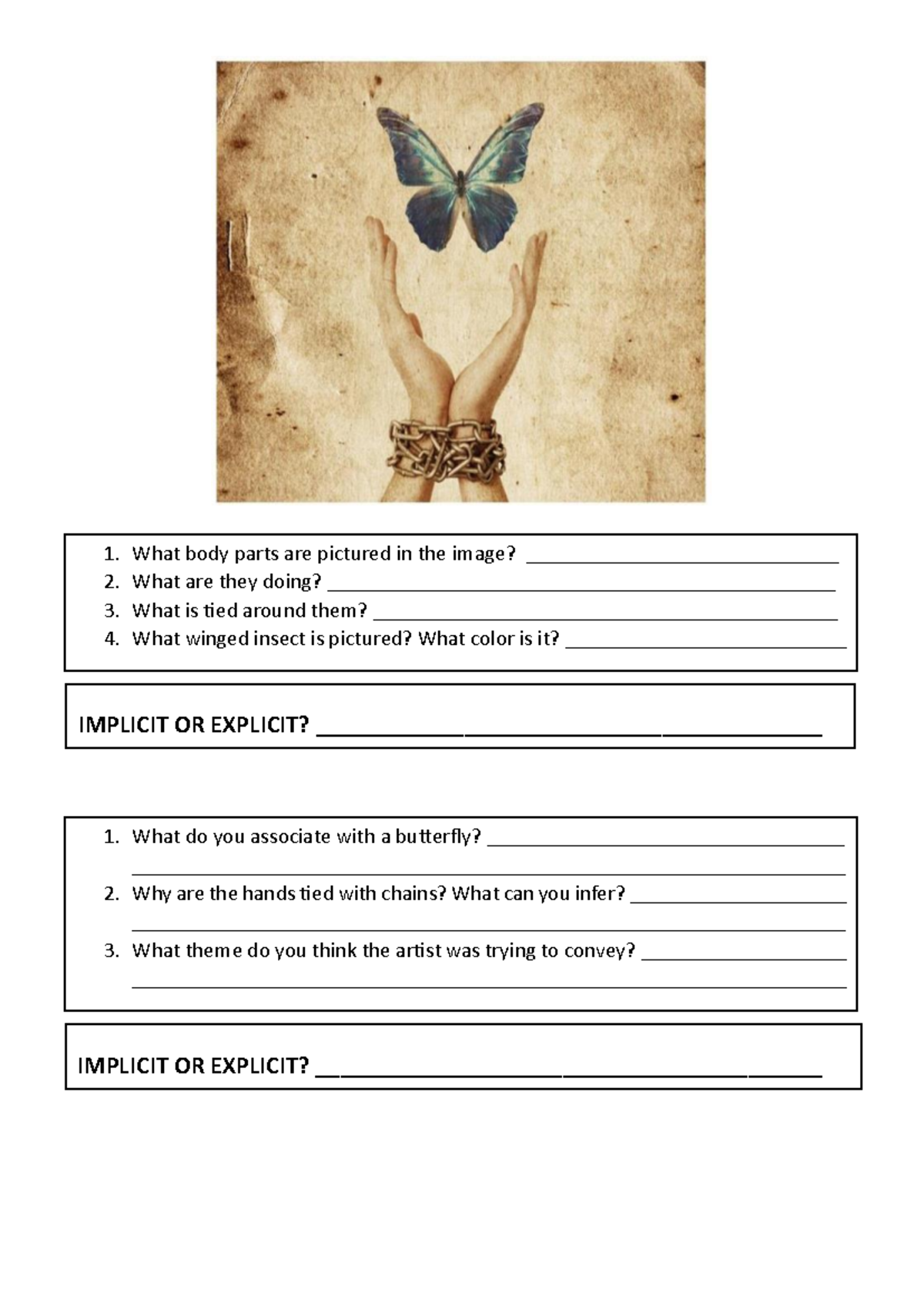 Implicit AND Explicit Worksheet - What are they doing? - Studocu